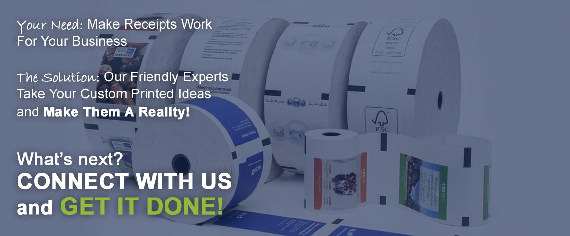 Custom Printed Thermal Receipt Paper Rolls - Customize Cash Register ...